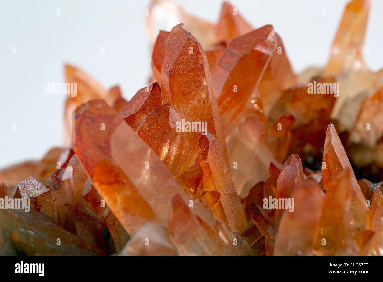 red quartz mineral specimen stone rock geology gem crystal Stock Photo ...