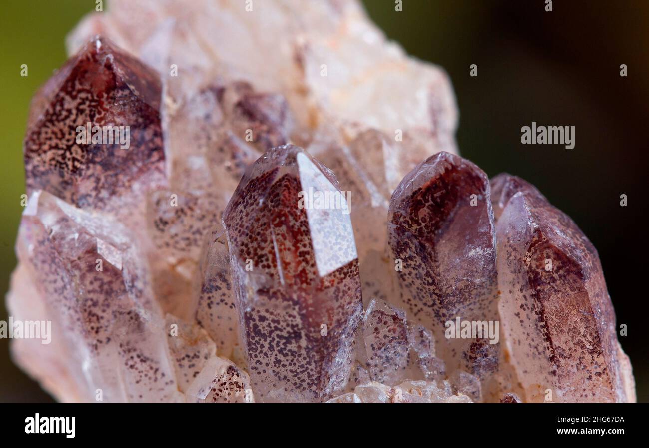 red quartz mineral specimen stone rock geology gem crystal Stock Photo ...