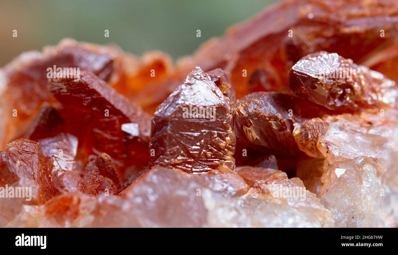 red quartz mineral specimen stone rock geology gem crystal Stock Photo ...