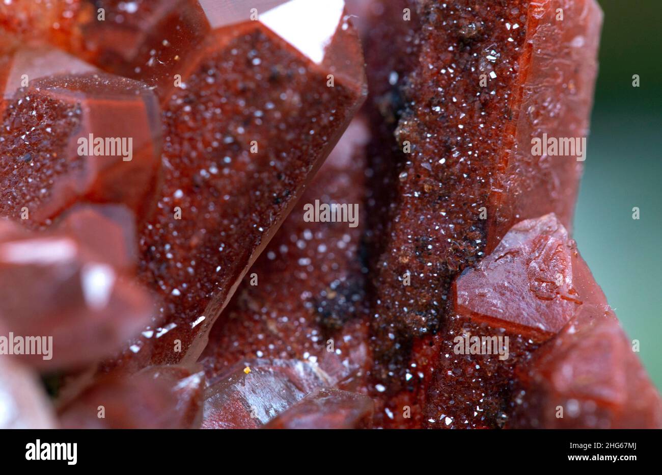 red quartz mineral specimen stone rock geology gem crystal Stock Photo ...
