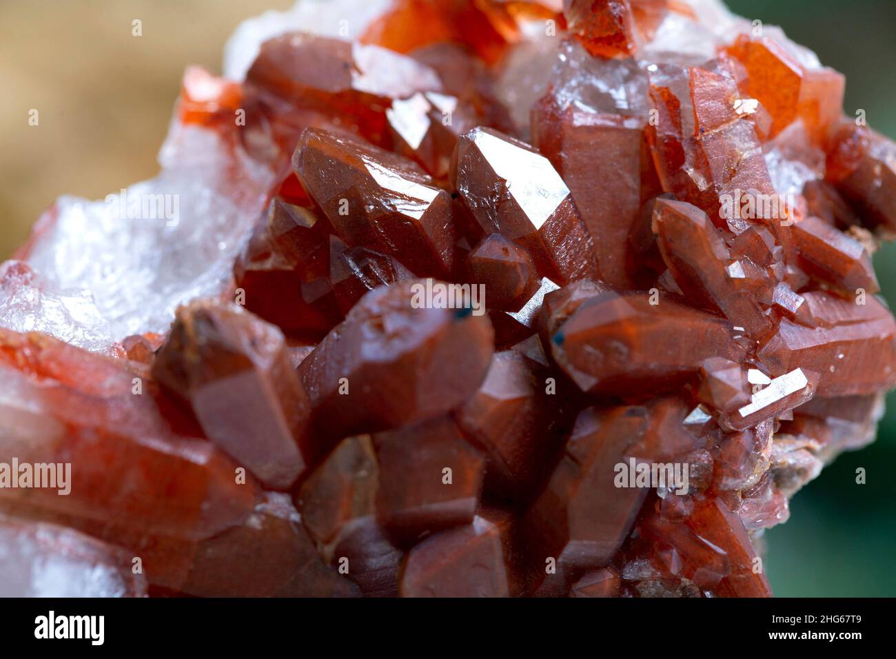 red quartz mineral specimen stone rock geology gem crystal Stock Photo ...