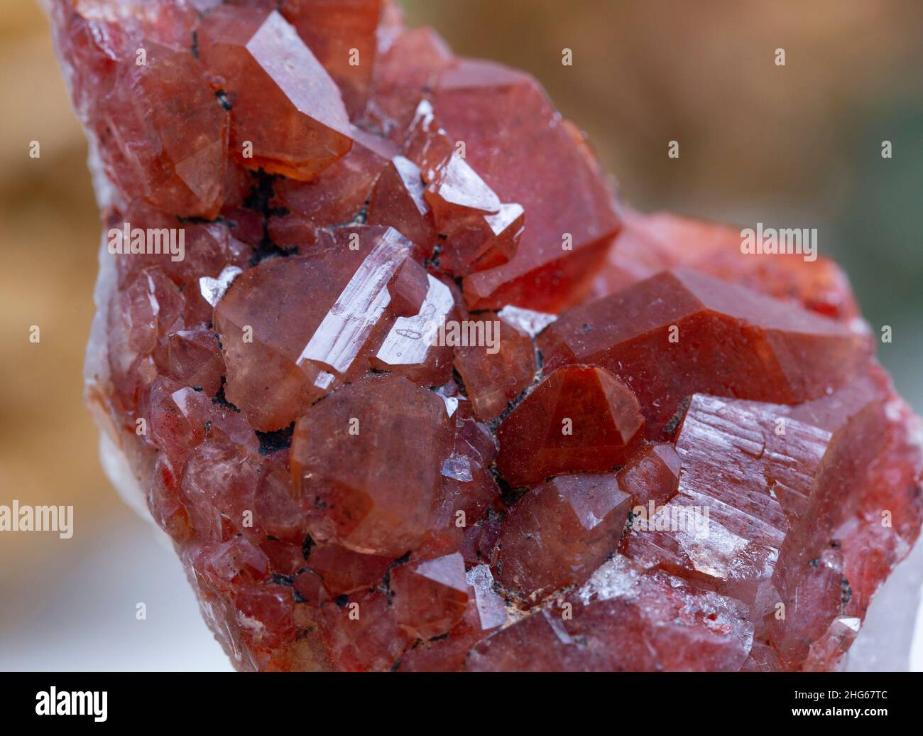red quartz mineral specimen stone rock geology gem crystal Stock Photo ...
