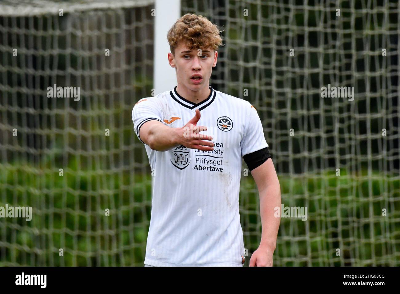 Swansea, Wales. 18 January, 2022. Sebastian Dabrowski of Swansea City ...