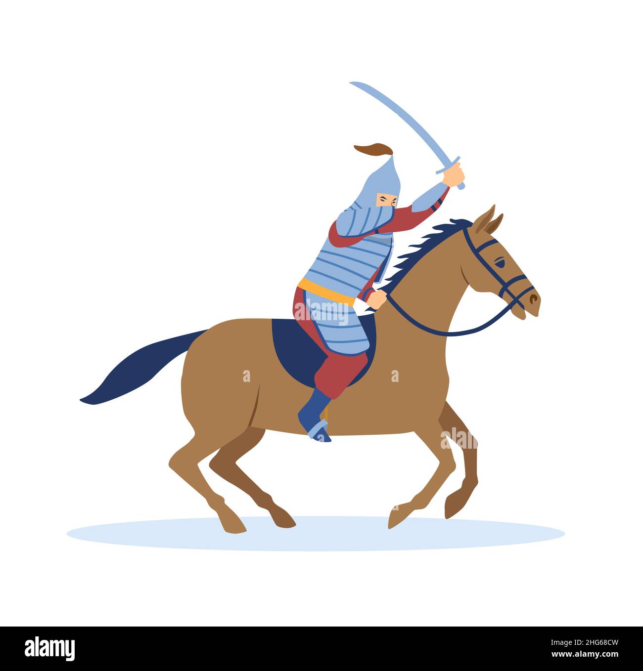 Mongol conquest concept. Time Of Genghis Khan Stock Vector Image & Art ...