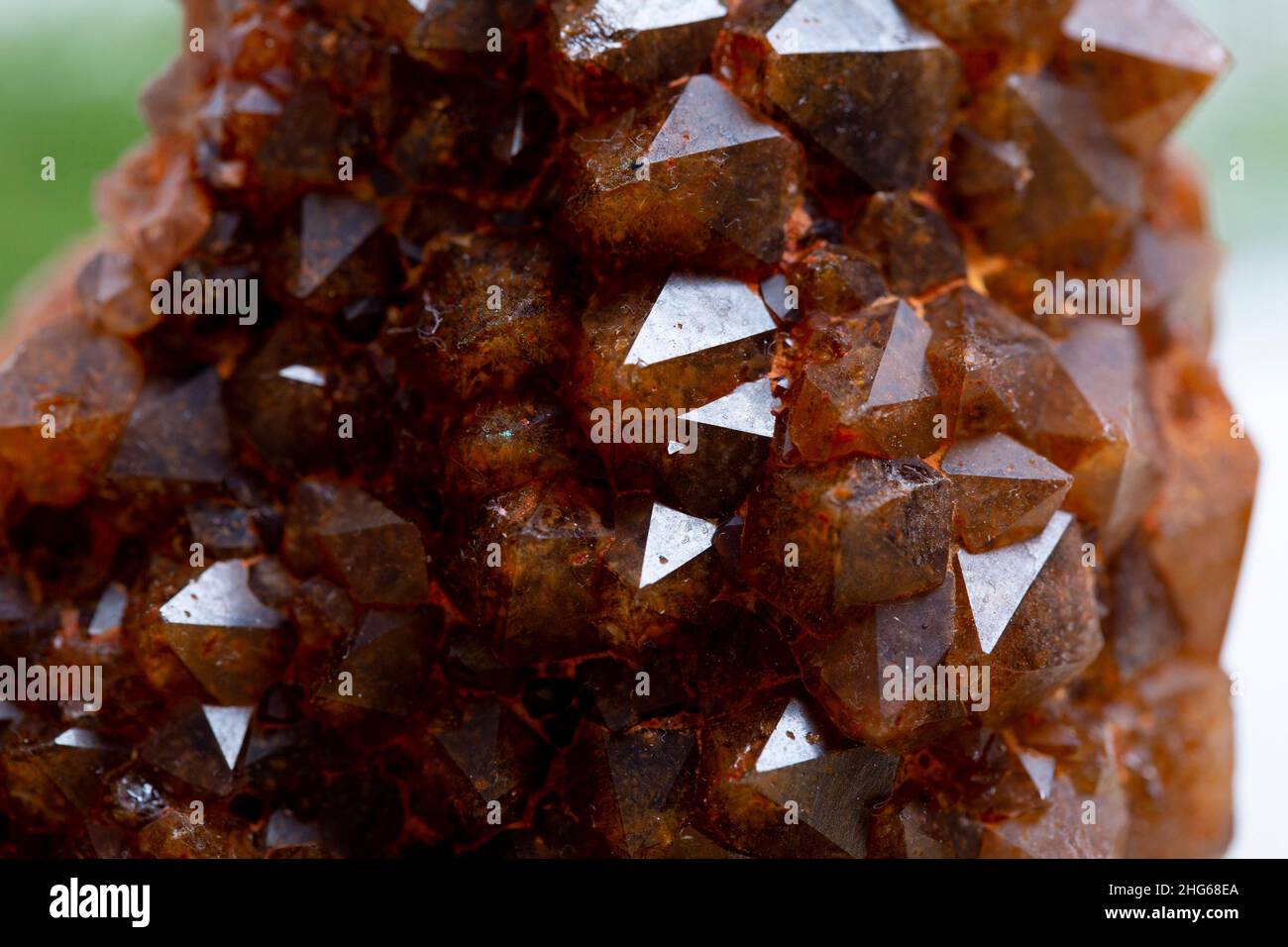 red quartz mineral specimen stone rock geology gem crystal Stock Photo ...