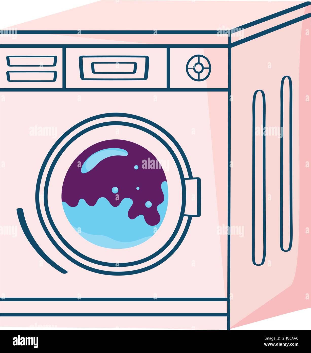 washing machine pink Stock Vector Image & Art - Alamy