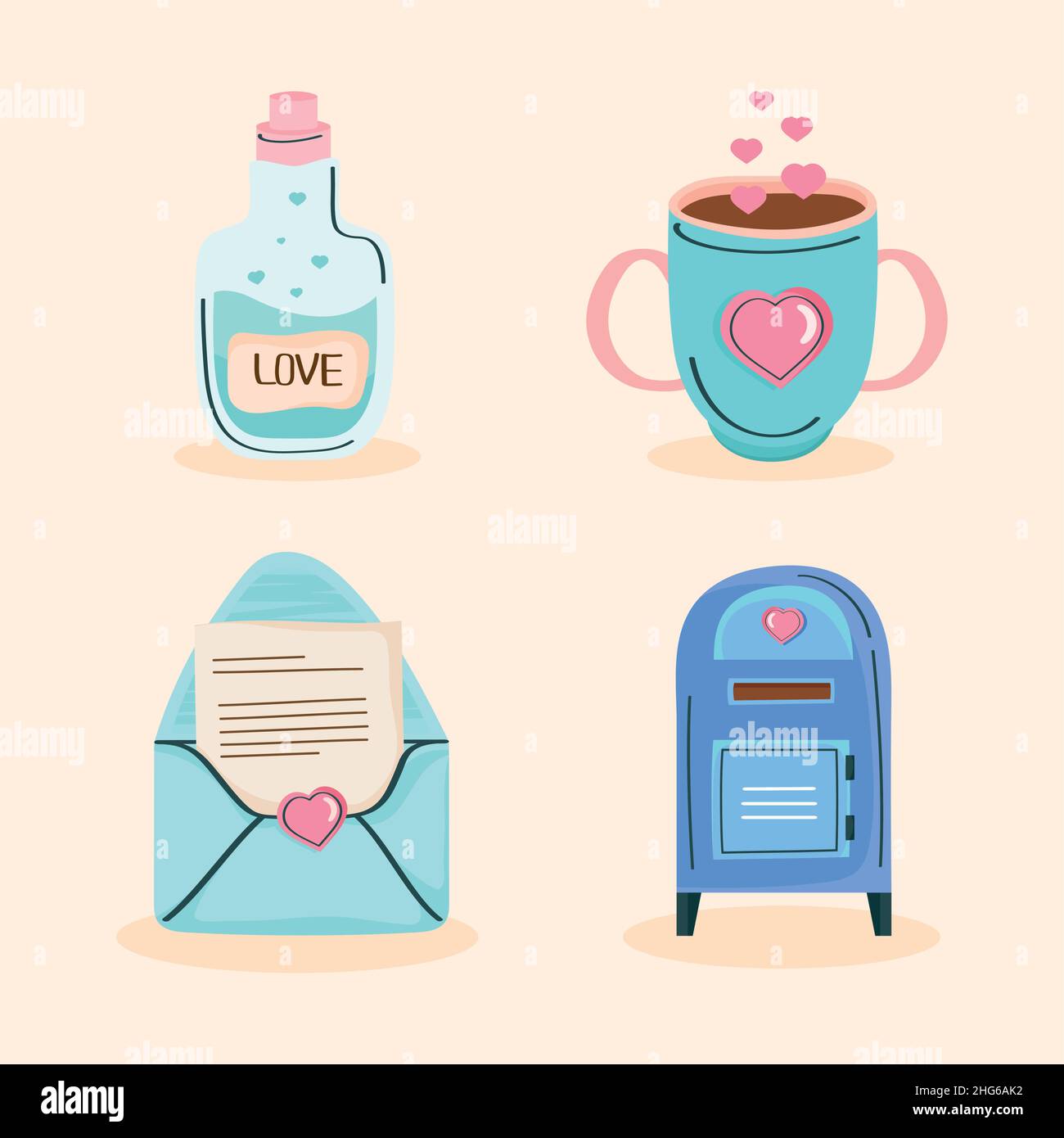 love doodle four icons Stock Vector Image & Art - Alamy