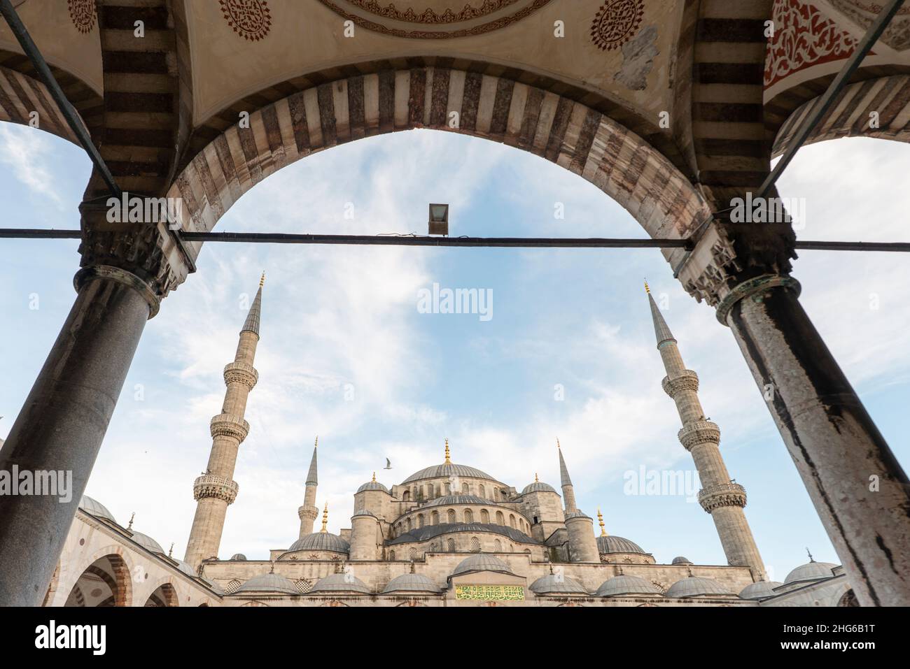View of the blue mosque from the atrium Stock Photo - Alamy