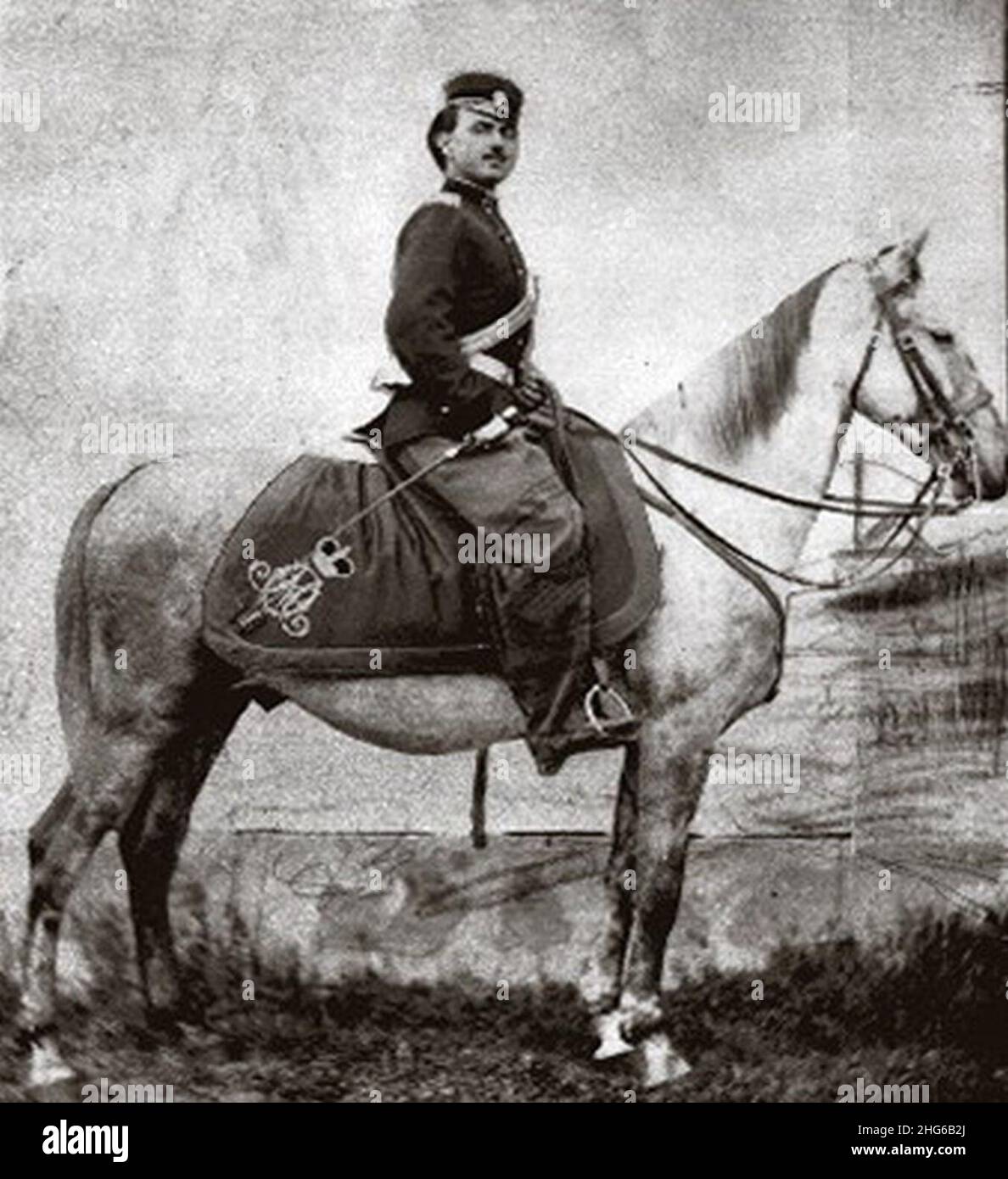 Serbian Cavalry officer 1865 Stock Photo - Alamy