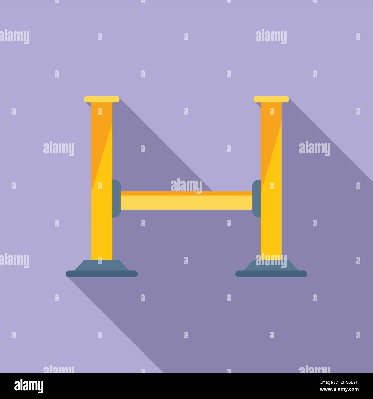 Fix car lift icon flat vector. Auto garage. Repair vehicle Stock Vector ...