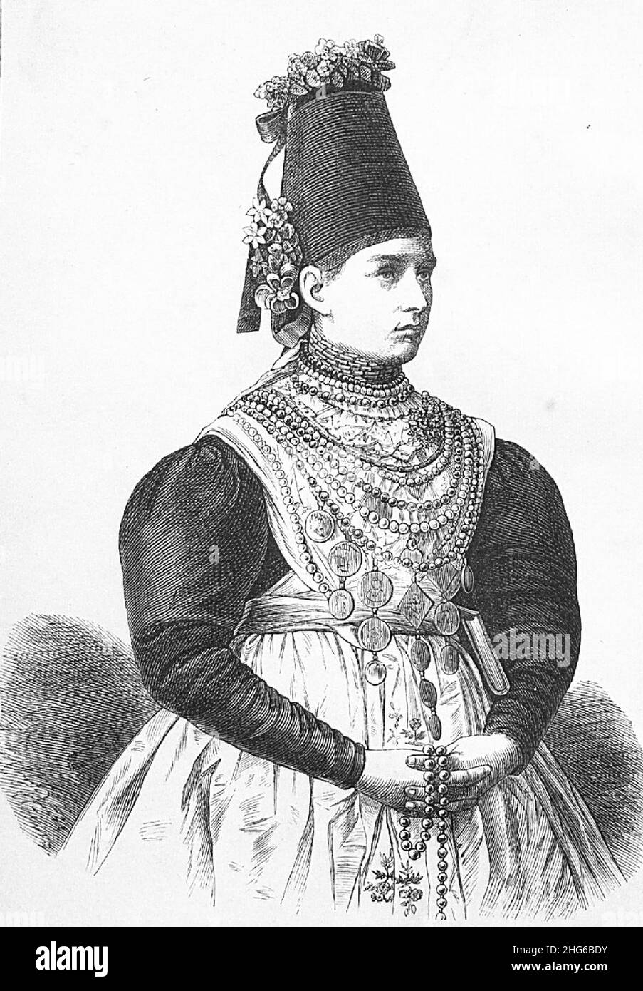 Serbsko-katolska njewjesta Richard Andree 1874 Stock Photo - Alamy