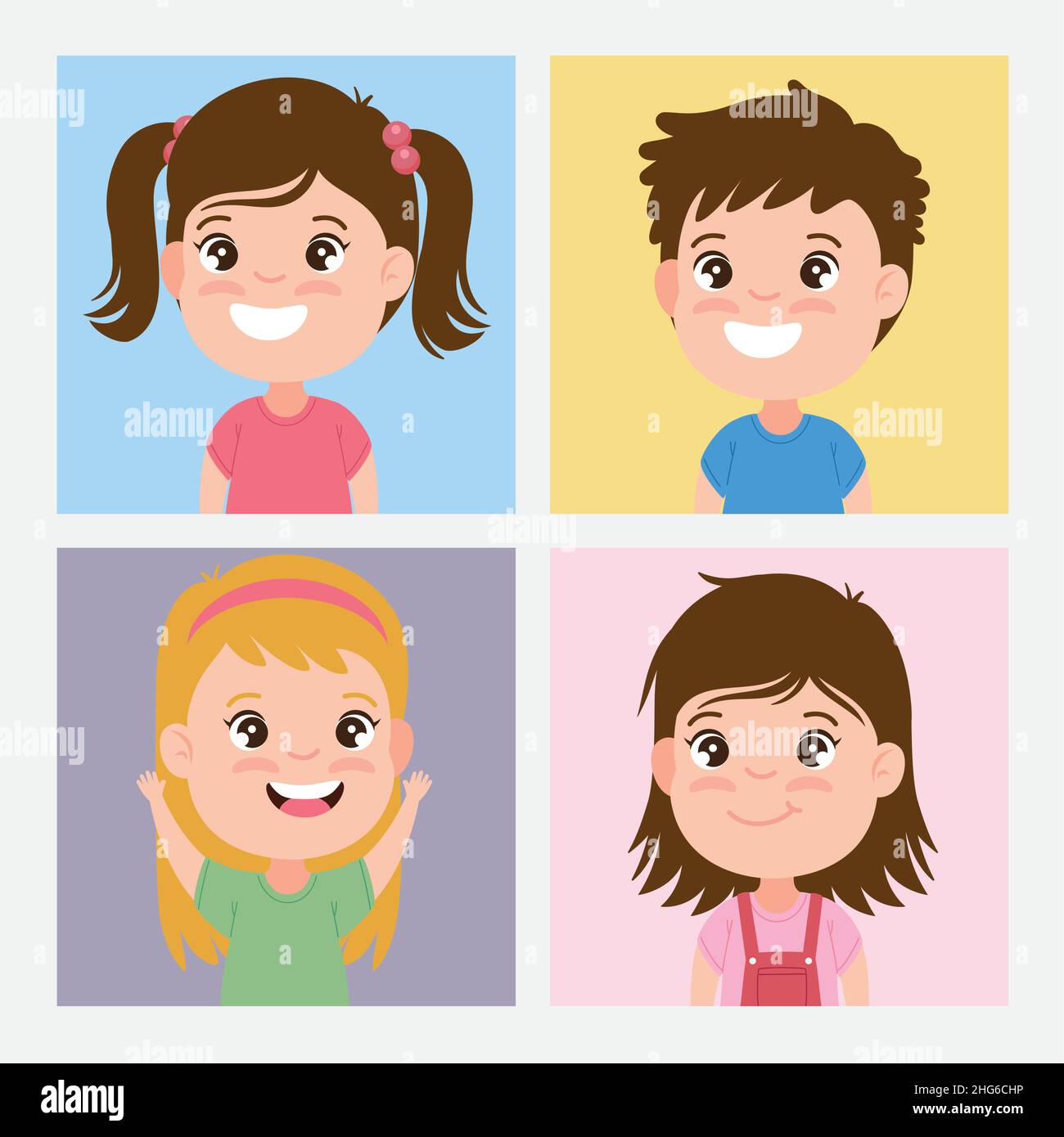 little kids smiling Stock Vector Image & Art - Alamy