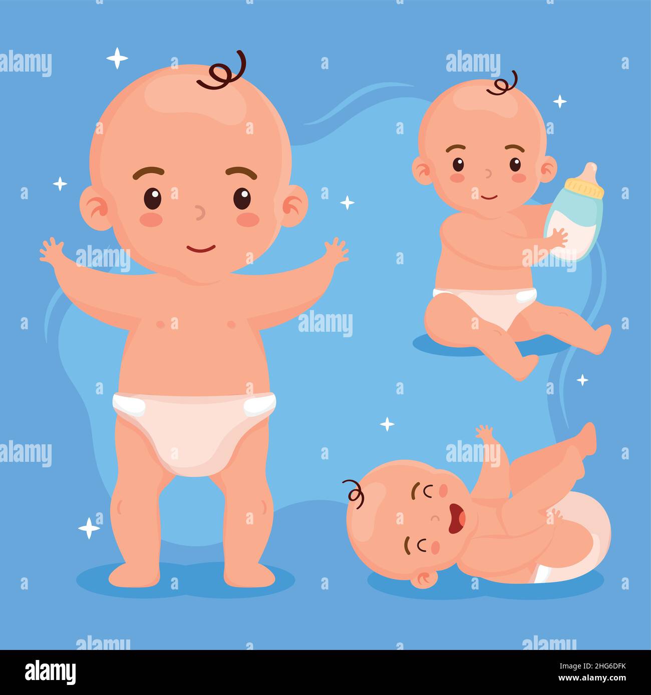 three little babies characters Stock Vector Image & Art - Alamy