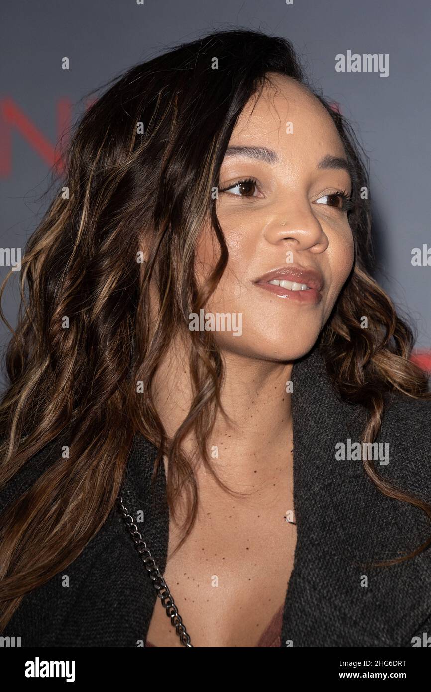 Louisy Joseph attends the L Ennemi premiere at Gaumont Champs Elysees ...