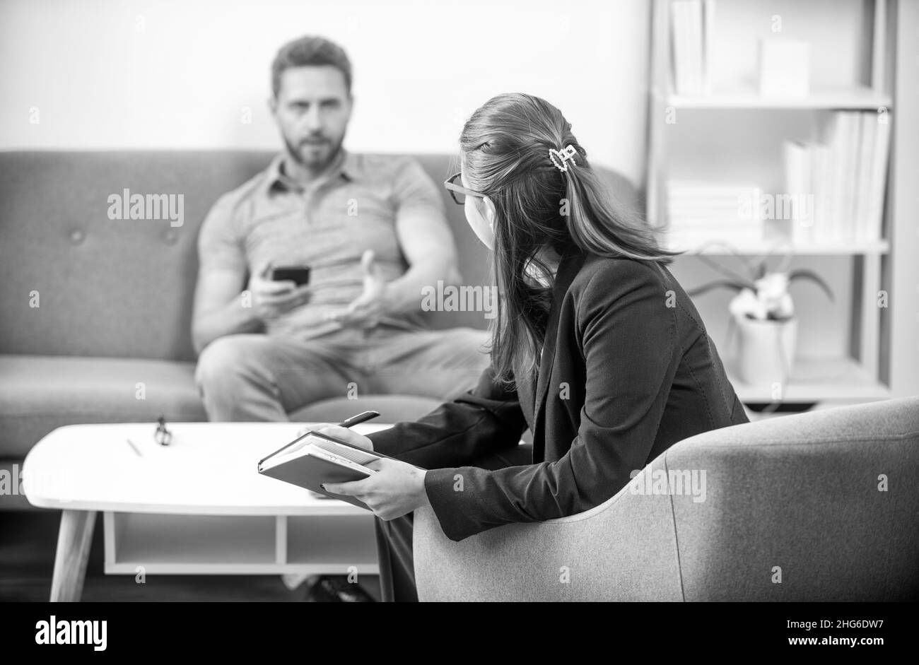 Therapy session Black and White Stock Photos & Images - Alamy