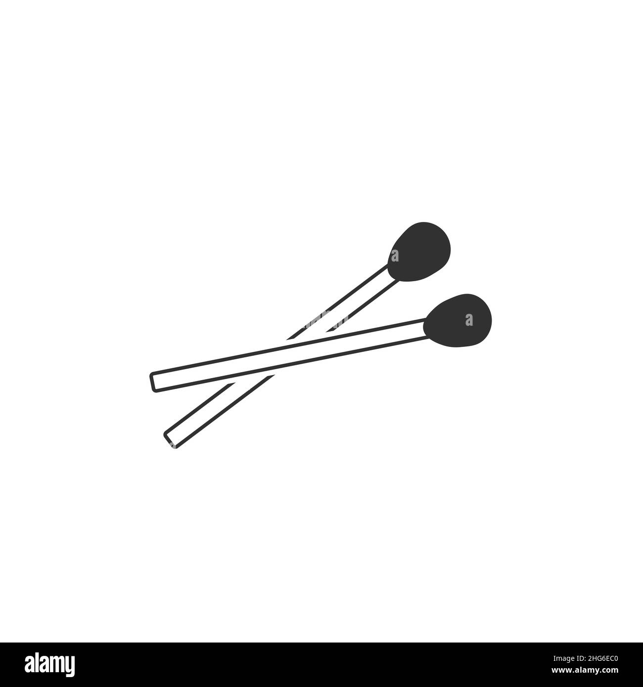 Two match sticks icon. Stock vector illustration isolated Stock Vector ...