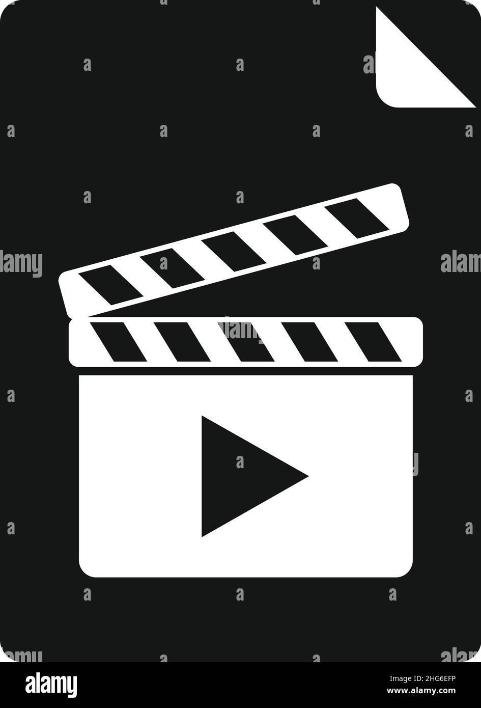 Film scenario paper icon simple vector. Activity movie. Ui video Stock ...