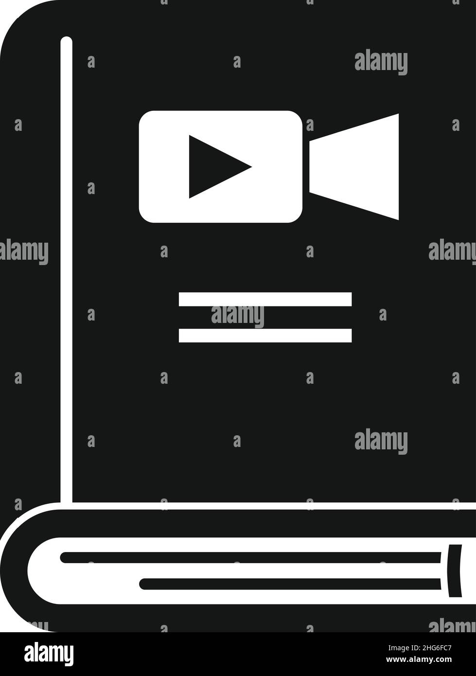 Video book scenario icon simple vector. Film video. Routine client ...