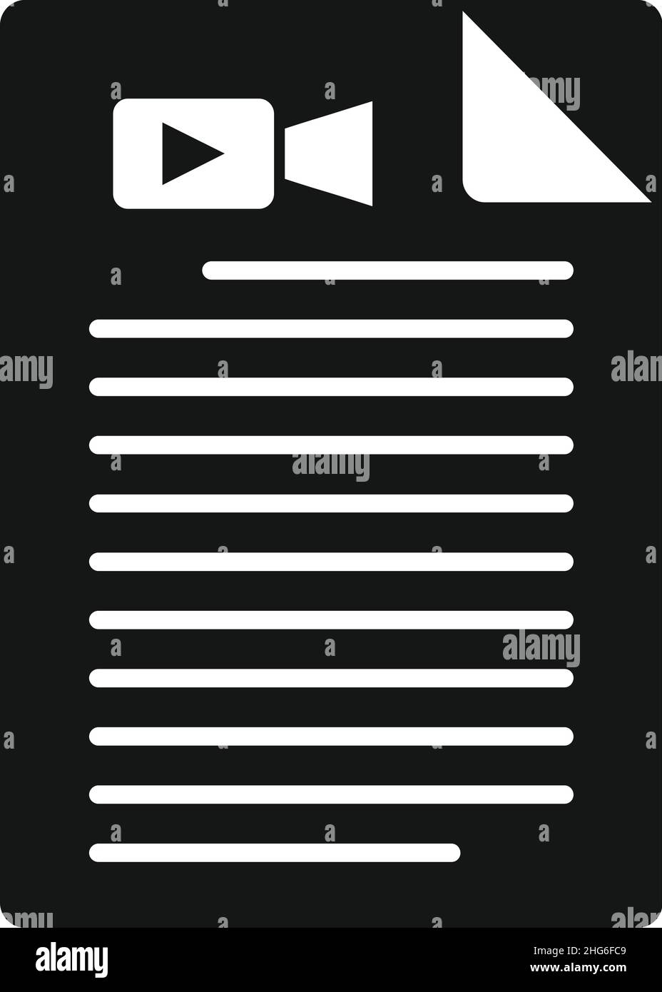 New scenario icon simple vector. Online work. Film movie Stock Vector ...