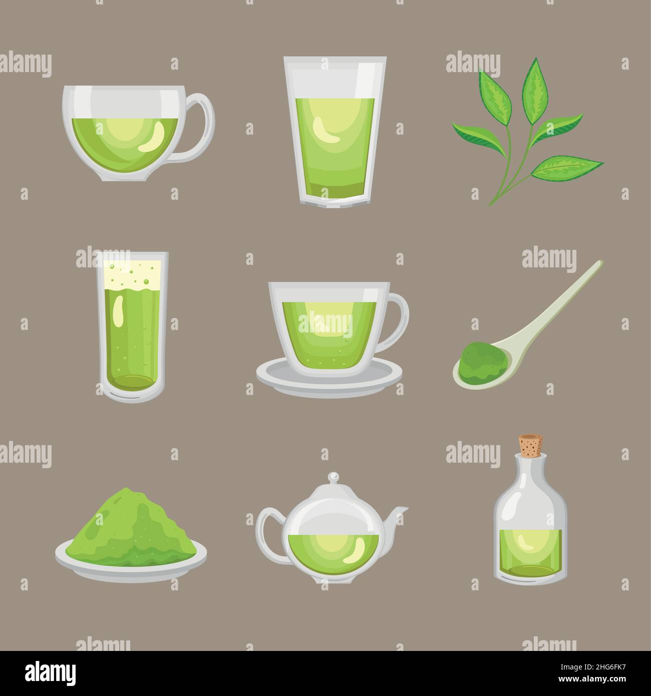 Number nine green leaves hi-res stock photography and images - Alamy