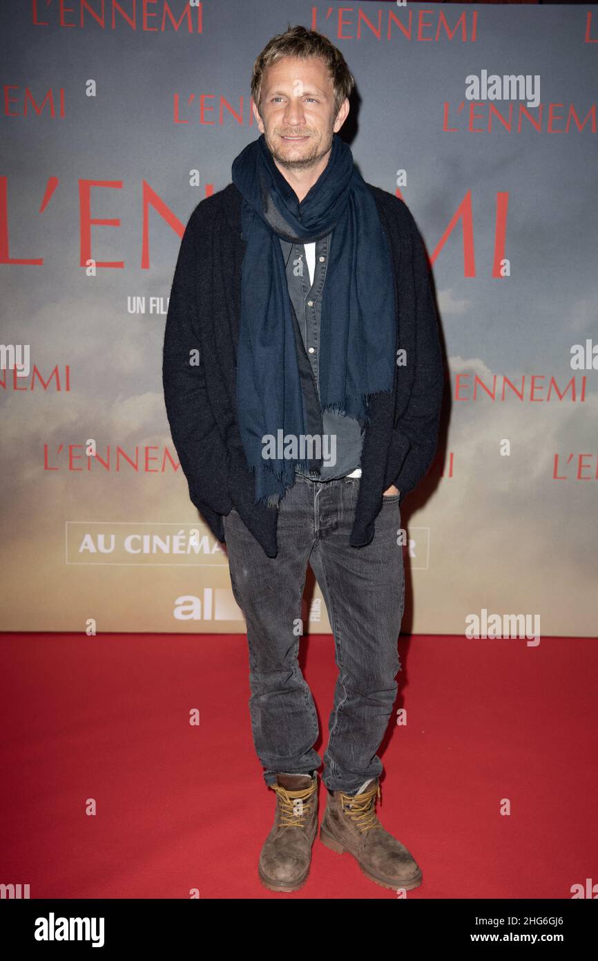 Jeremie Renier attends the L Ennemi premiere at Gaumont Champs Elysees ...