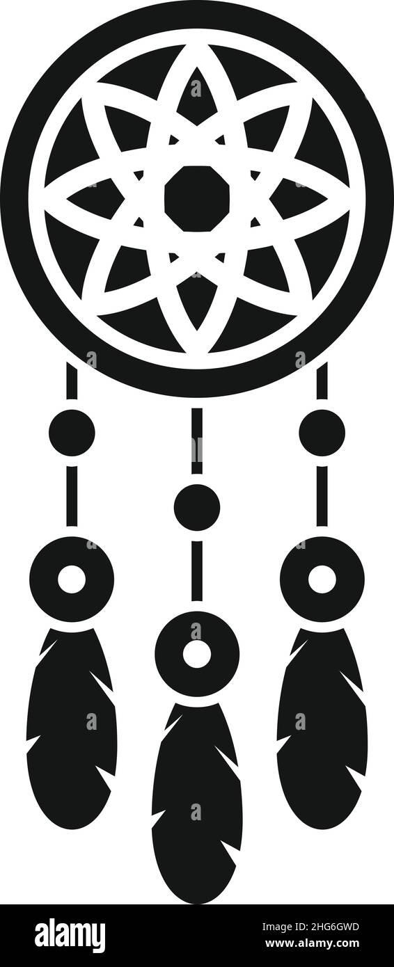 Indian dream catcher icon simple vector. Tribal native. Aztec print ...