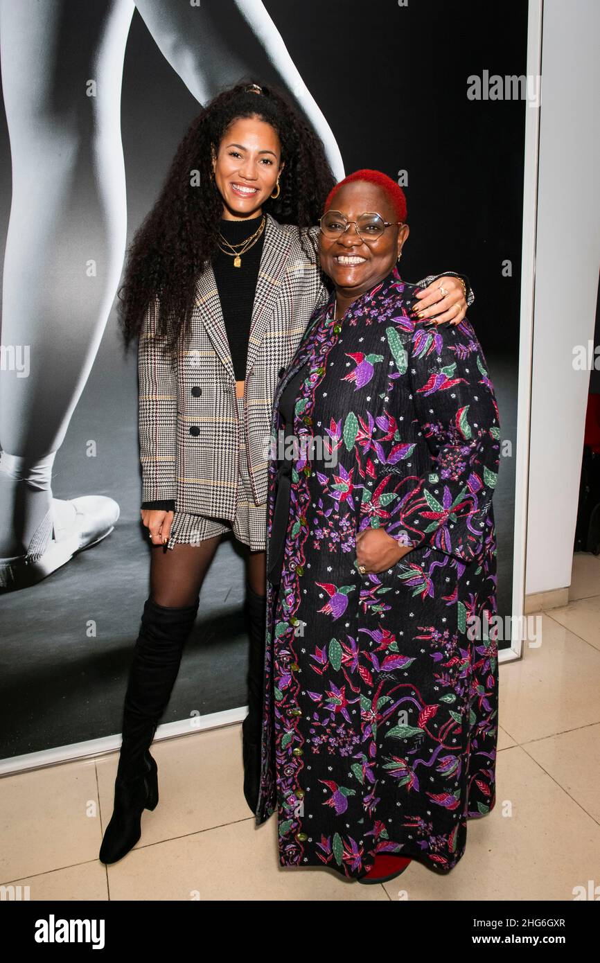 London, UK, Tuesday, 18th January 2022 Vick Hope and mother arrive at ...