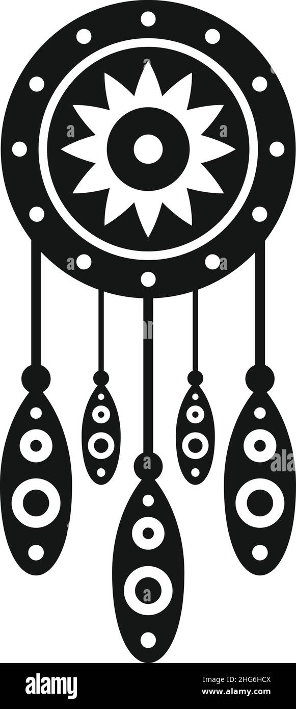 Lace dream catcher icon simple vector. Tribal aztec. Slogan totem Stock ...