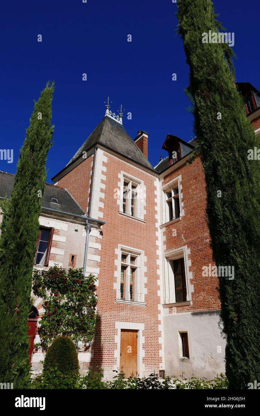 Chateau du Clos Luce where Leonardo da Vinci died, Amboise, Indre-et ...