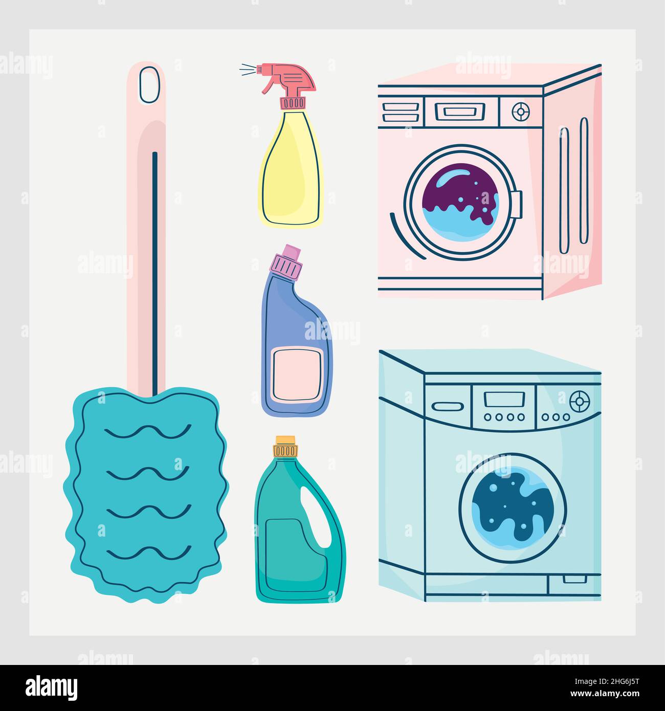 Six items Stock Vector Images - Alamy