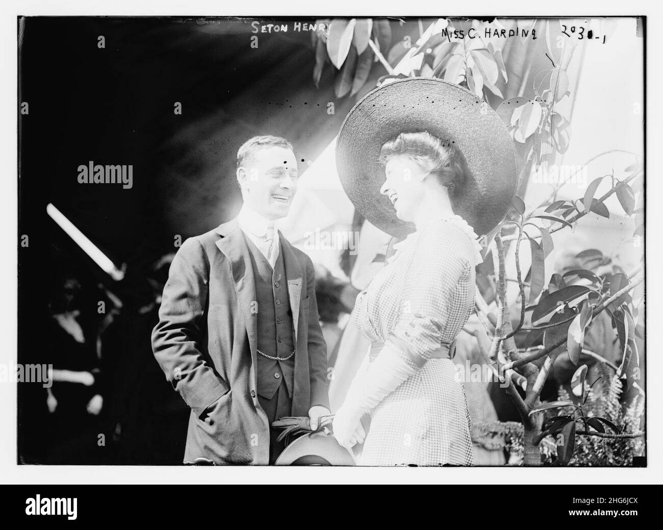 Seton Henry and Miss C. Harding. Three-quarter view, standing and ...