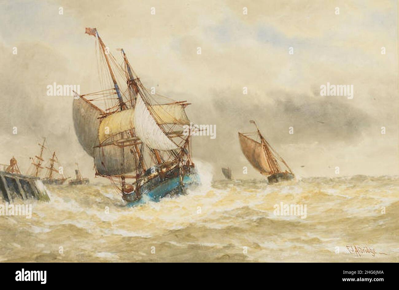 Setting off - Frederick James Aldridge Stock Photo - Alamy