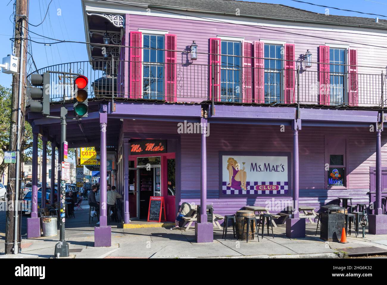 NEW ORLEANS, LA, USA - JANUARY 14, 2022: Side view of popular Ms. Mae's ...