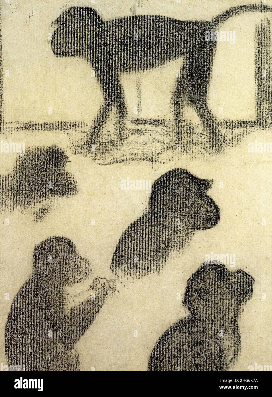Seurat - Studio di scimmiette per La Grande Jatte Stock Photo - Alamy