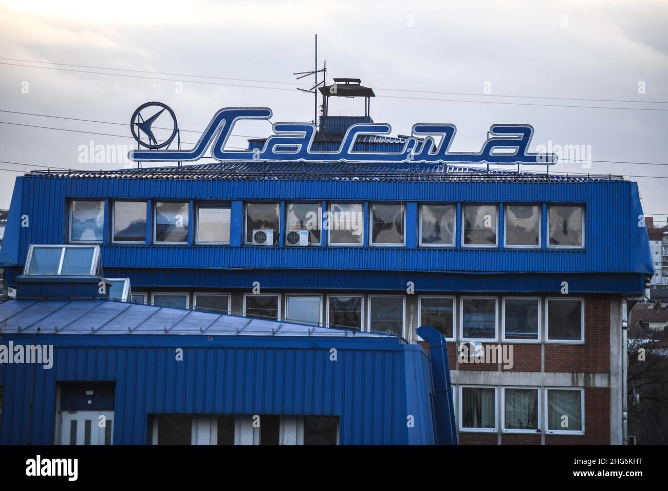 Bus company Lasta headquarters in Belgrade, Serbia Stock Photo - Alamy
