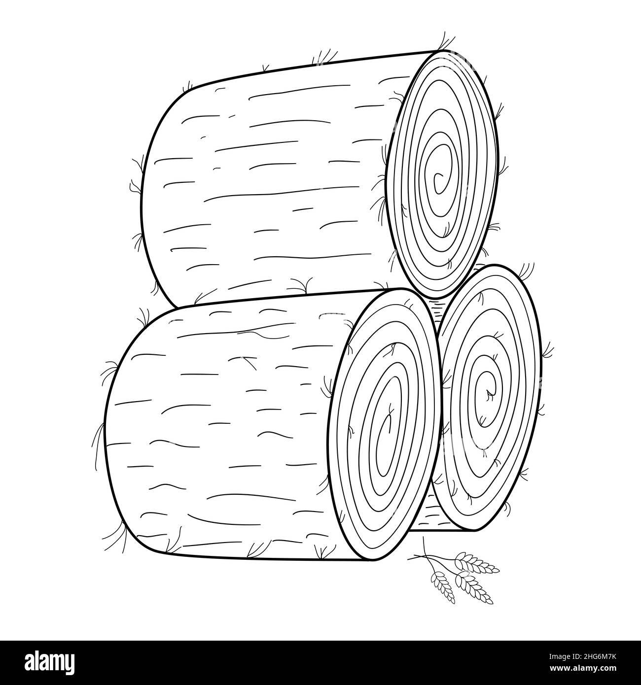 Three haystacks Stock Vector Images - Alamy