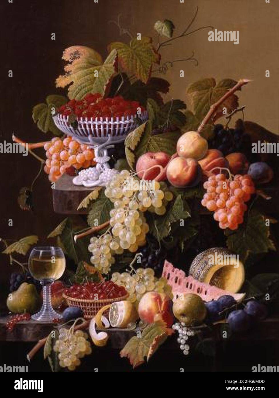 Severin Roesen Nature's Bounty (about 1860) WAM Stock Photo - Alamy