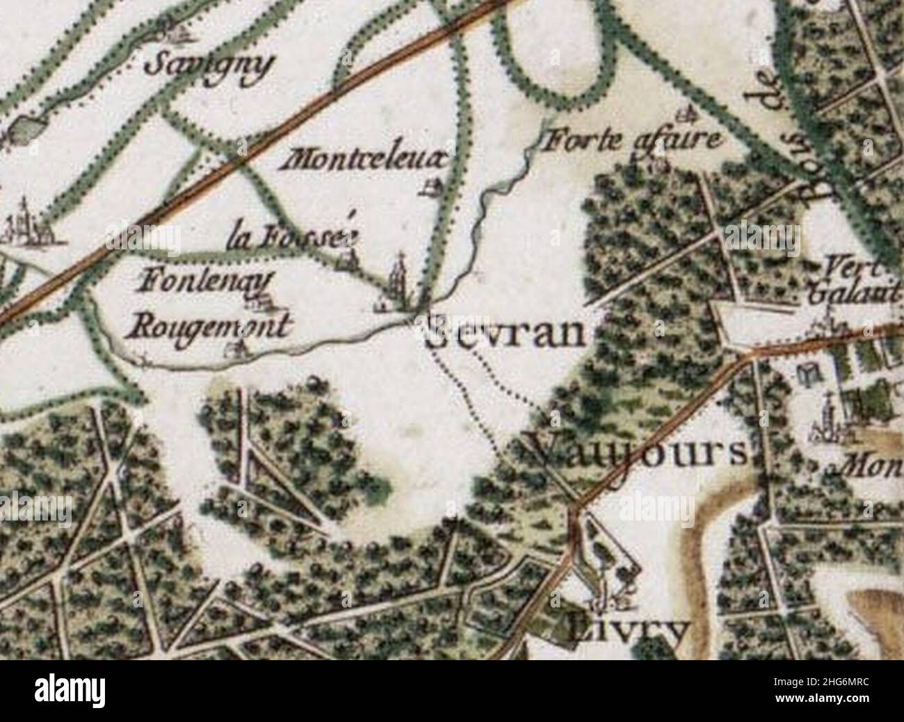 Sevran carte de Cassini1 Stock Photo - Alamy