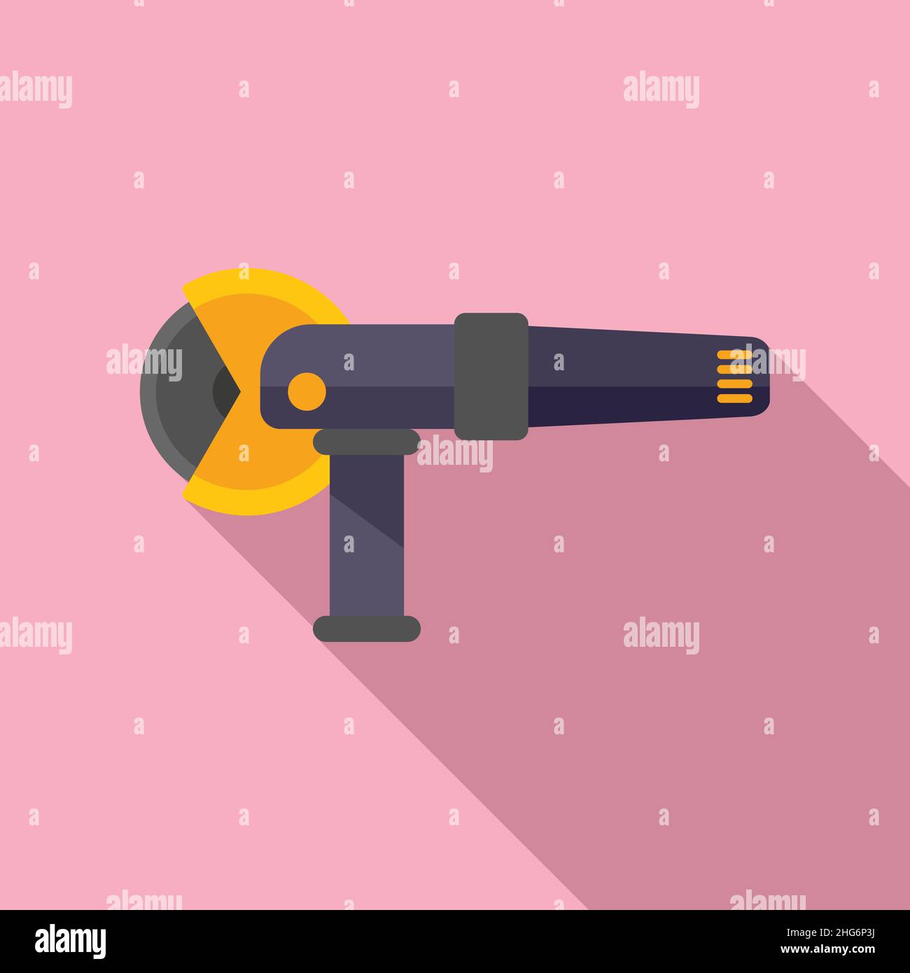 Hand grinder icon flat vector. Saw tool. Angle cutter Stock Vector ...