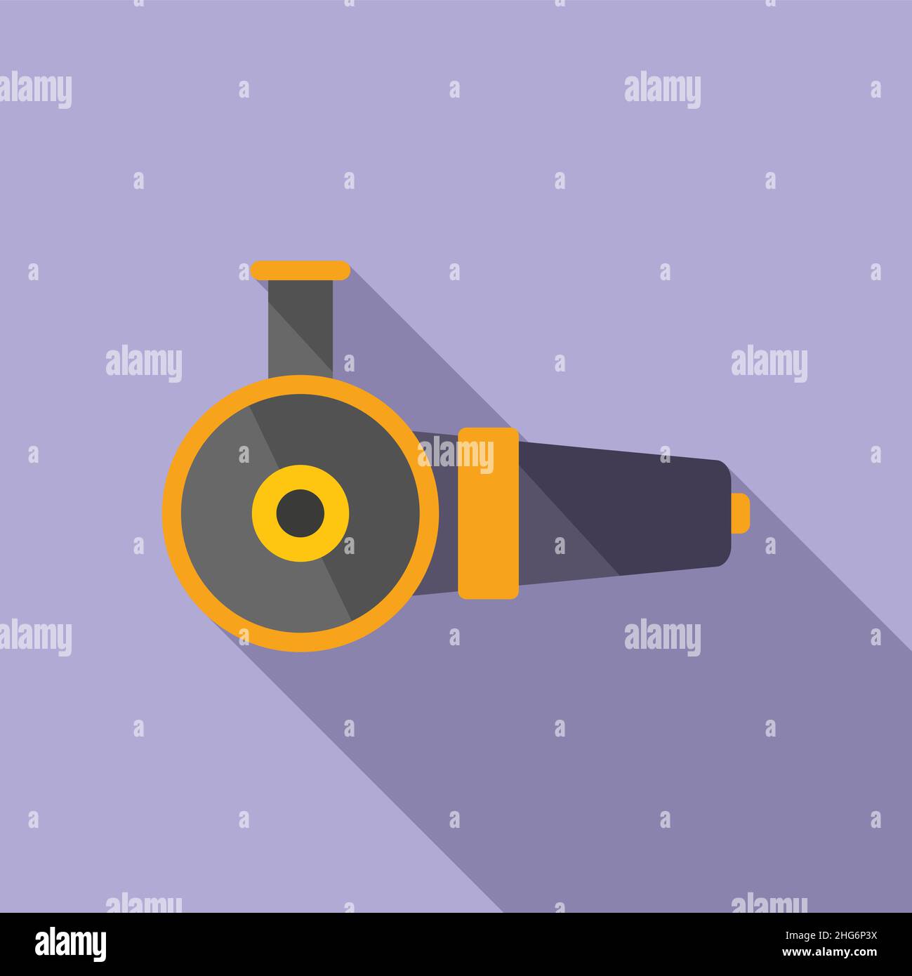Angle cutter icon flat vector. Grinding tool. Circular electric Stock ...