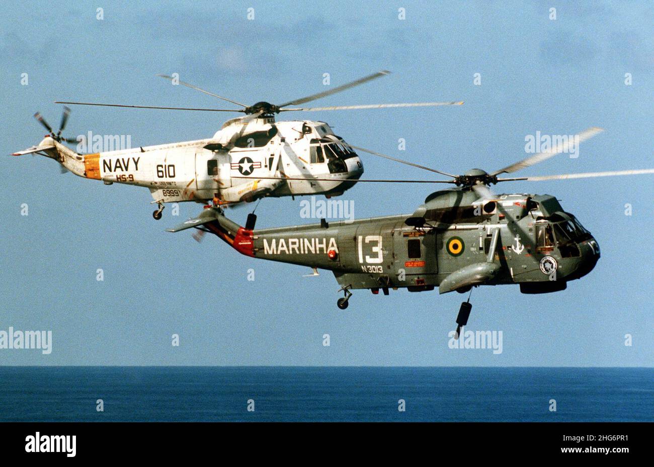 SH-3s USN Brazil 1987 Stock Photo - Alamy