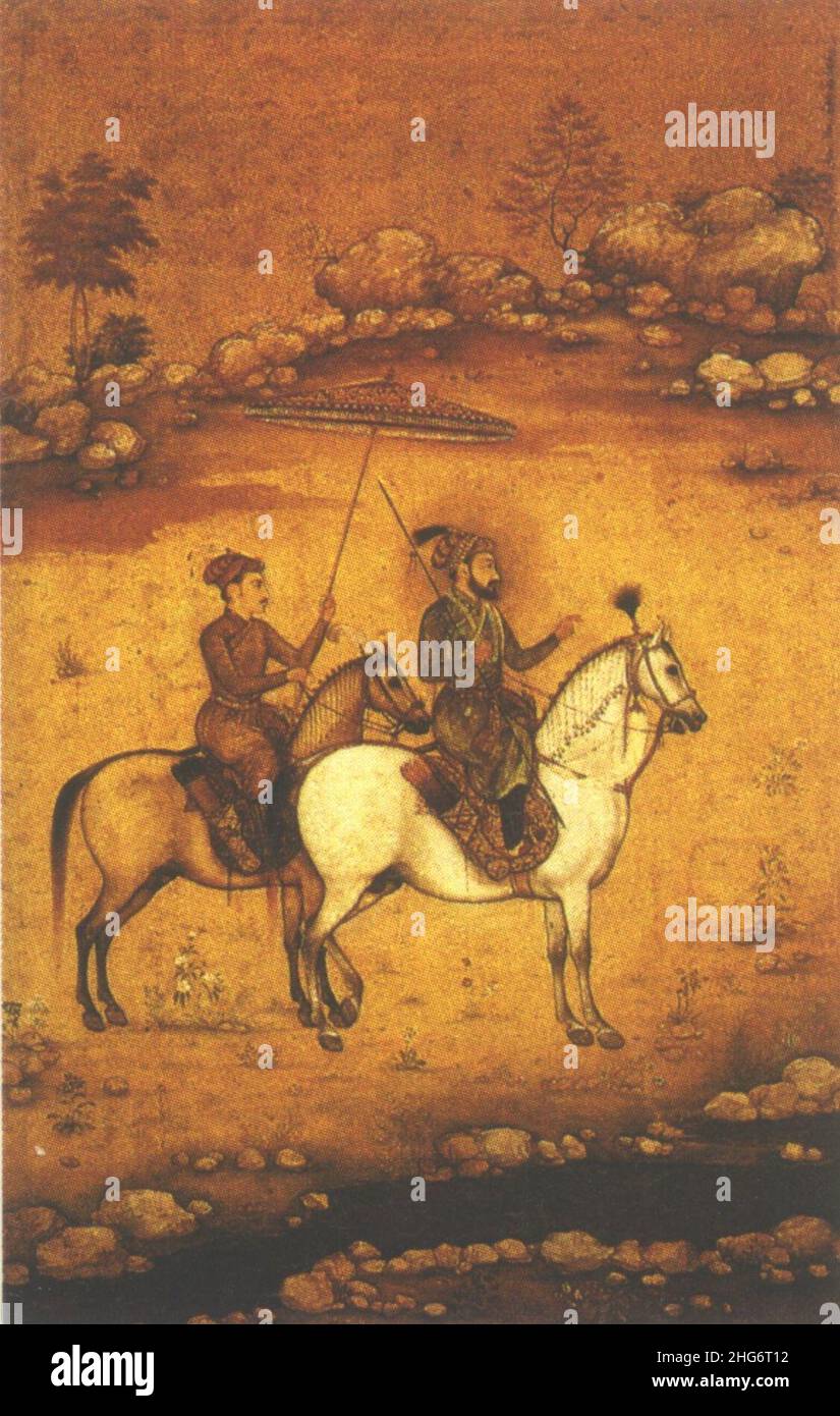 Shah Jahan and son Dara Shikuh Stock Photo - Alamy