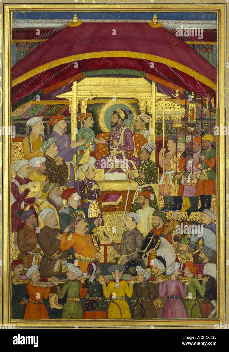 Shah Jahan Receives the Persian Ambassador Muhammad 'Ali Beg. ca. 1633 ...