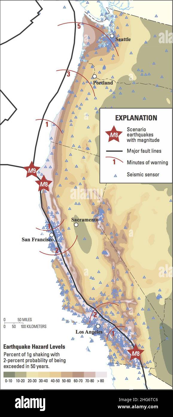 ShakeAlert - example Stock Photo - Alamy