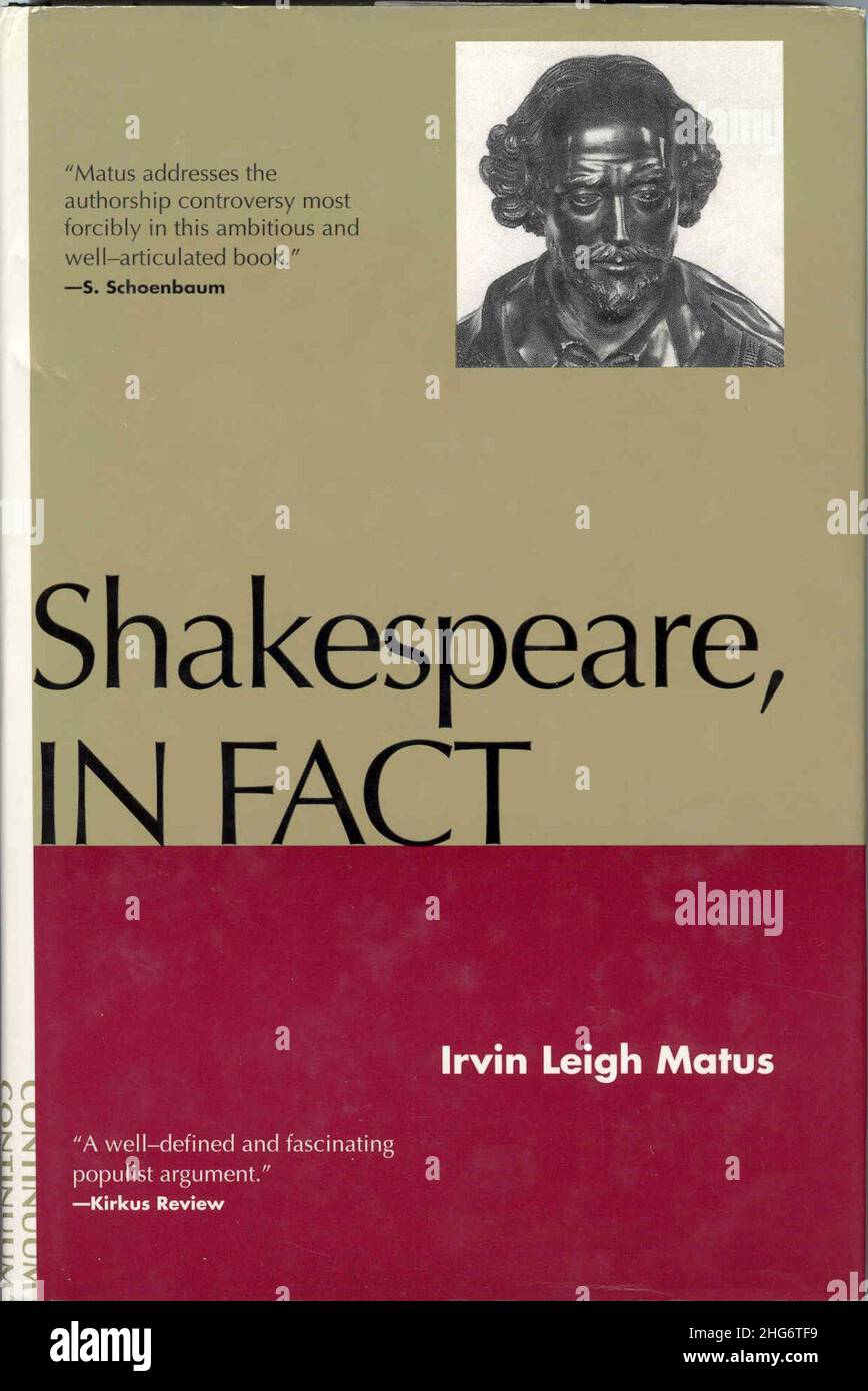 Shakespeare, In Fact (book cover Stock Photo - Alamy