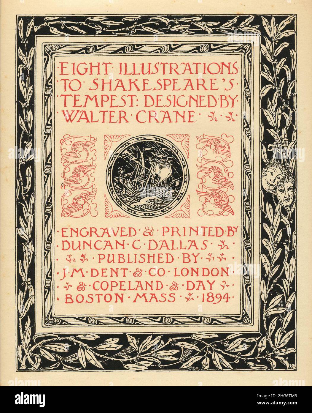 Shakespeare's Tempest Title page Stock Photo - Alamy