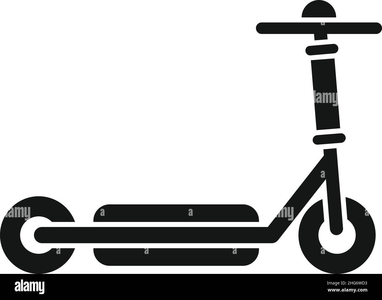 Eco electric scooter icon simple vector. Kick transport. Modern wheel ...