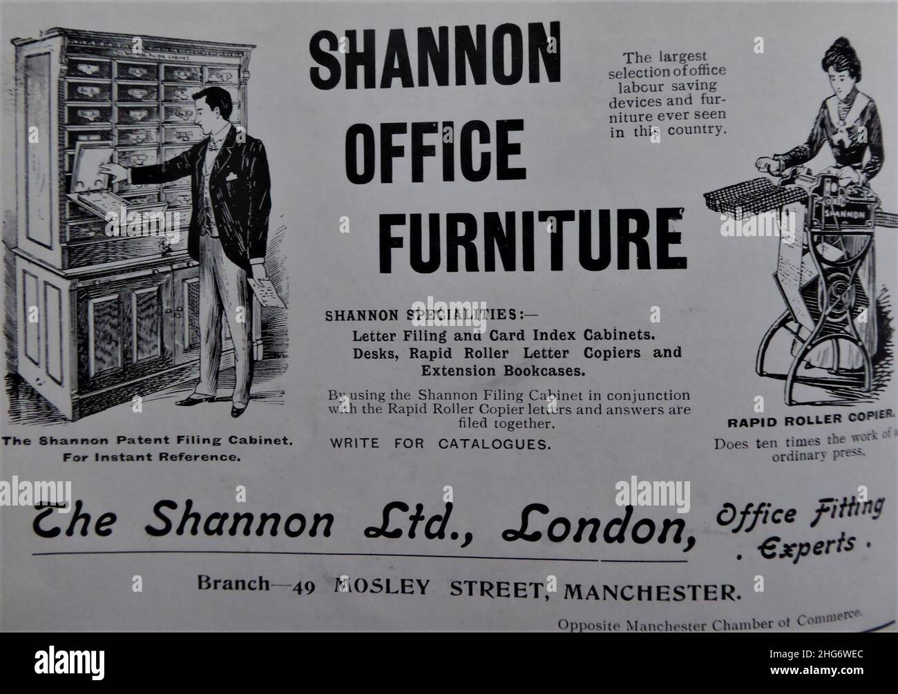 Shannon Office Furniture, 1902 Stock Photo - Alamy