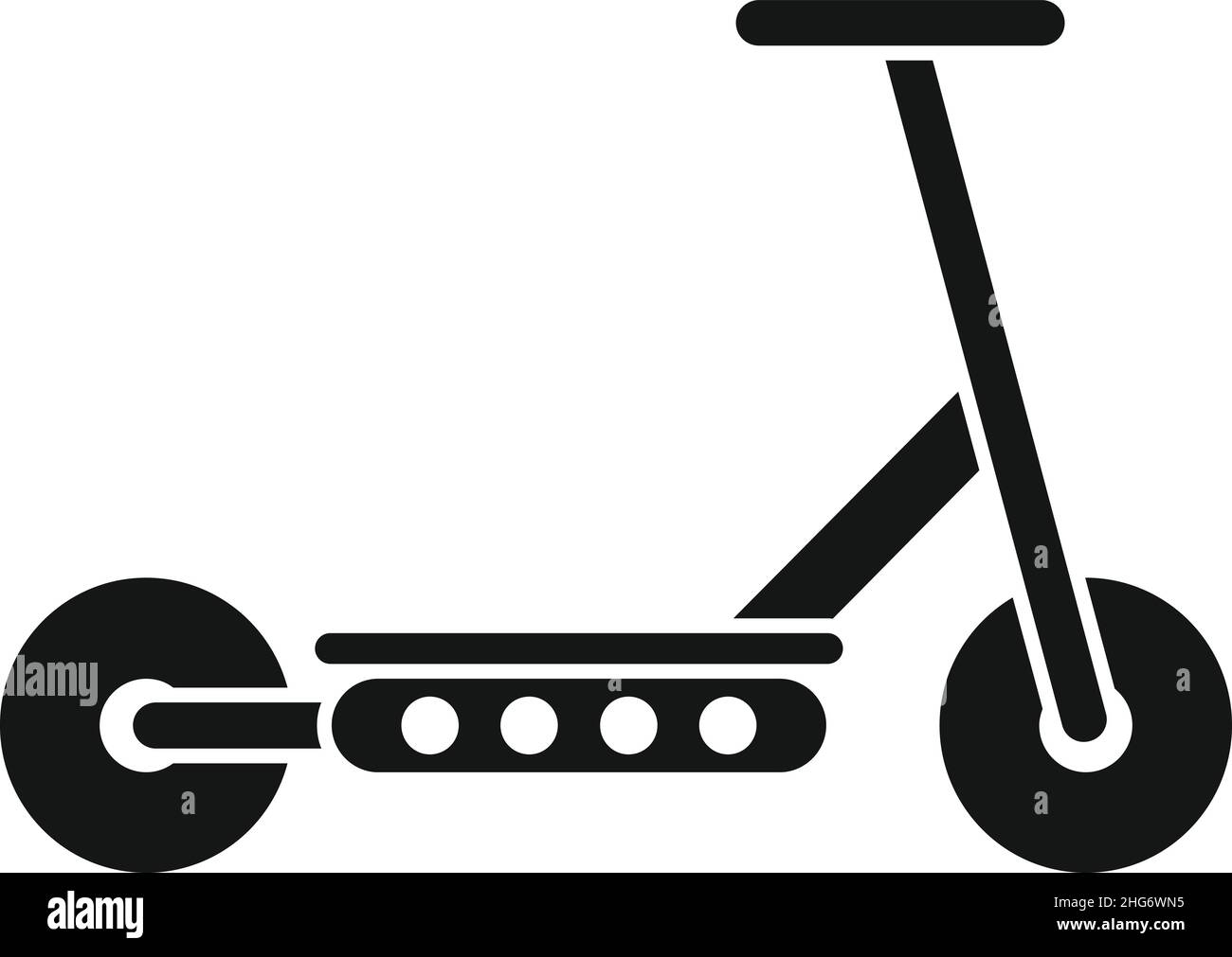 Drive electric scooter icon simple vector. Kick transport. Eco scooter ...