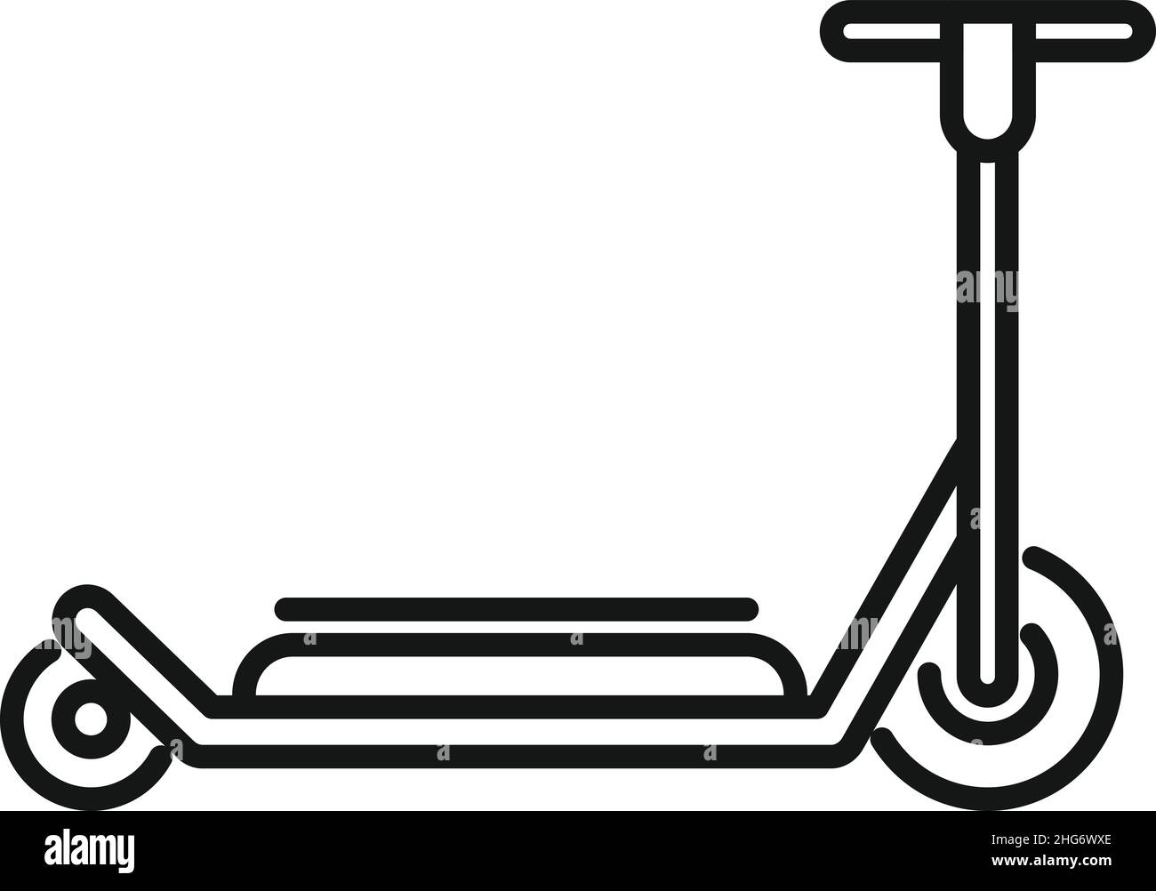 Electric scooter wheel icon outline vector. Kick transport. Eco ...